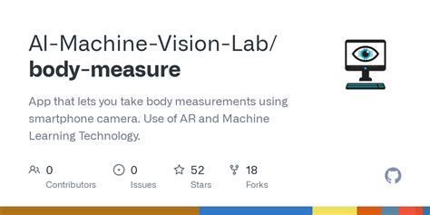 GitHub AI Machine Vision Lab Body Measure App That Lets You Take Body Measurements Using