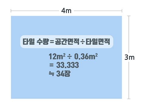헤베회배 계산하는 방법 평 제곱미터 평방미터 타일수량헤배