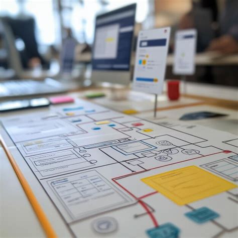 Interactive Prototype Of A Mobile App With User Flows And Screens Premium Ai Generated Image