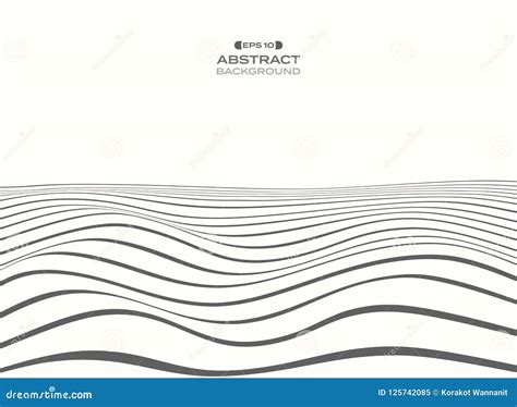 Abstract Of Gray Stripe Lines Pattern Water Wave Background Stock Vector Illustration Of