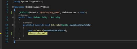 Cannot Hit Breakpoints With Realm In Xamarin Android Project Issue Realm Realm
