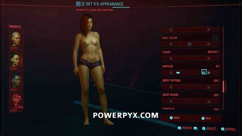 Cyberpunk 2077 Genitals Customization Options