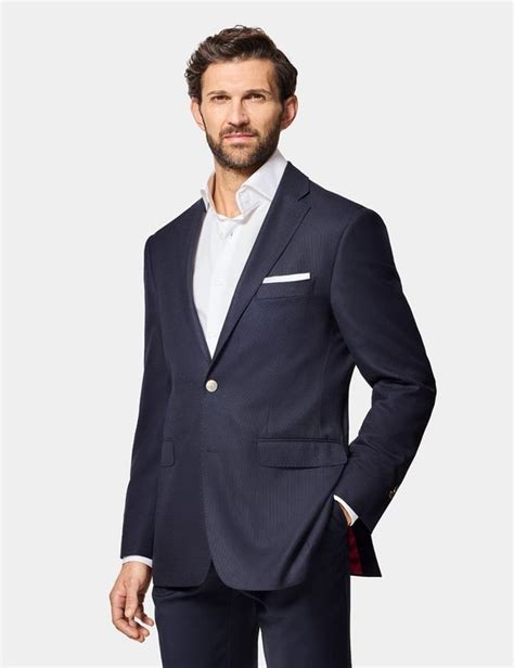 Mens Navy Blazer With Double Back Vent Hawes And Curtis