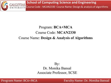 1 Introduction To Design And Analysis Of Algorithmspdf