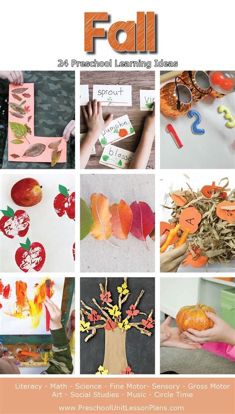 24 Preschool Learning Activities For Your Fall Theme Including