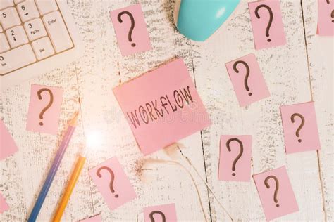 Handwriting Text Writing Workflow Concept Meaning Series Of Activities Or Procedures Necessary