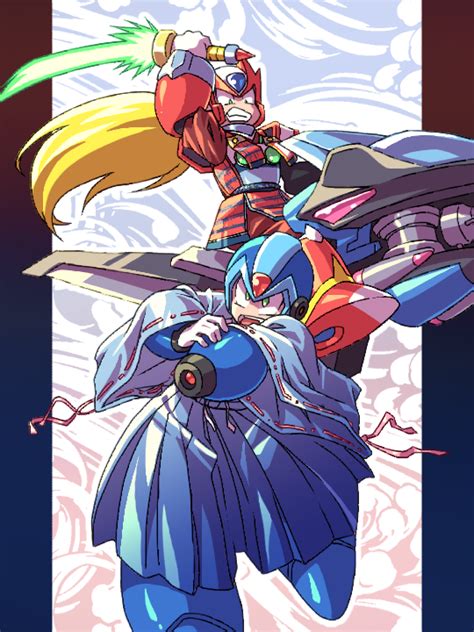 Safebooru 2boys Adapted Costume Android Armor Blonde Hair Border