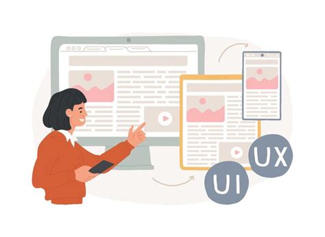 Conception Web Réactive Illustration Vectorielle De Concept Isolé Développement Frontal Du Site