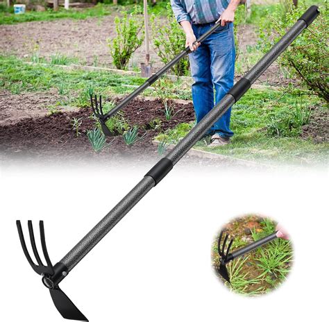 Hoe And Cultivator 45” Long Handle Heavy Duty Garden
