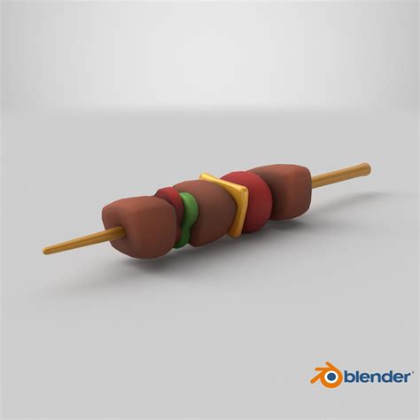 Cartoon Kebab 3d Model Turbosquid 2155506