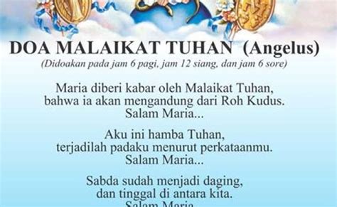 Doa Malaikat Tuhan Doa Angelus Doa Katolik – Otosection