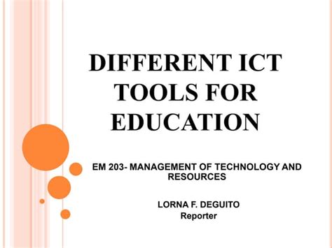 Information Computer Technology Ppt