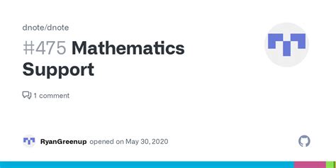 mathematics support · issue 475 · dnote dnote · github