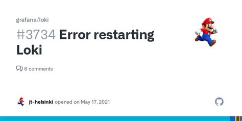 Error Restarting Loki Issue Grafana Loki GitHub
