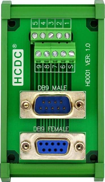 Din Rail Mount D Sub Male Female Interface Module Terminal Block