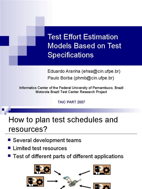 Test Effort Estimation Pdf Calibration Automation
