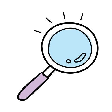 Magnifying Glass Anime Cute Character Cartoon Model Emotion Illustration Clipart Drawing Kawaii