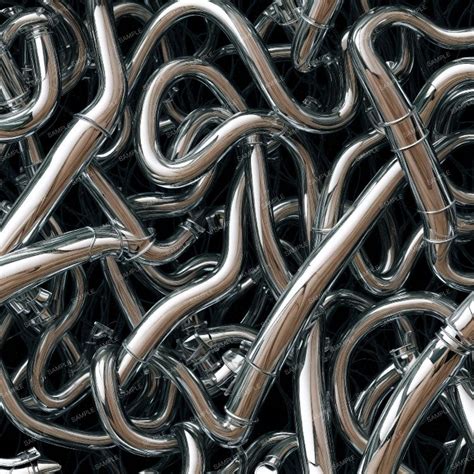 Chrome Header Pipes Pattern Crew