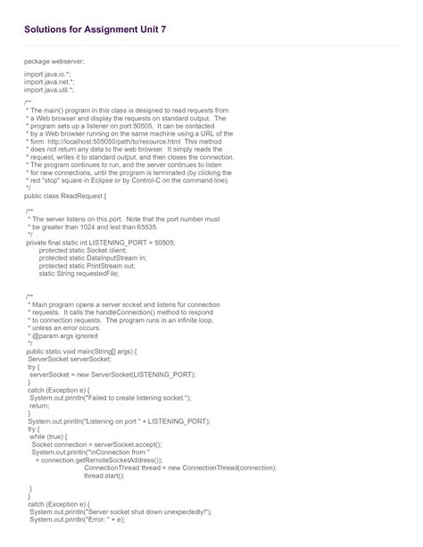 SOLUTION CS 1103 AY2020 T3 Solutions For Assignment Unit 7 Studypool