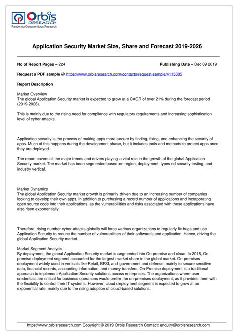My Publications Application Security Market Size Share And Forecast 2019 2026 Page 1
