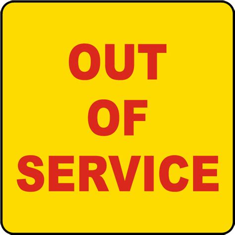 Printable Out Of Service Sign