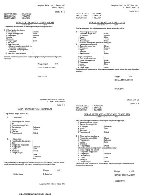 surat keterangan n 1 n 2 n 3 n 4 per jaka pdf