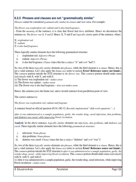 Parallelism Phrases And Clauses Pdf Phrase Sentence Linguistics