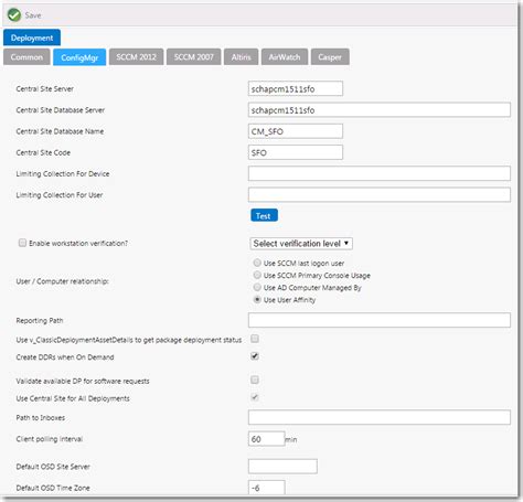 ConfigMgr Tab