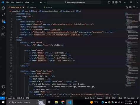zain nadeem on linkedin portfolio webdevelopment html css