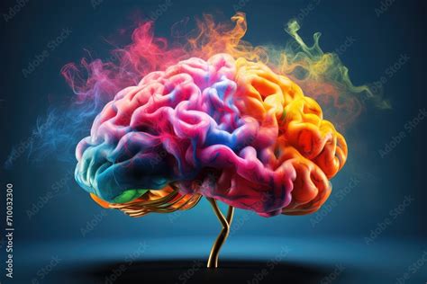 Colorful Brain Axon With Neural Pathways Shape Cognitive Abilities In Brain Anatomy Brain