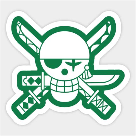 Zoro Jolly Roger 2 Roronoa Zoro Sticker Teepublic