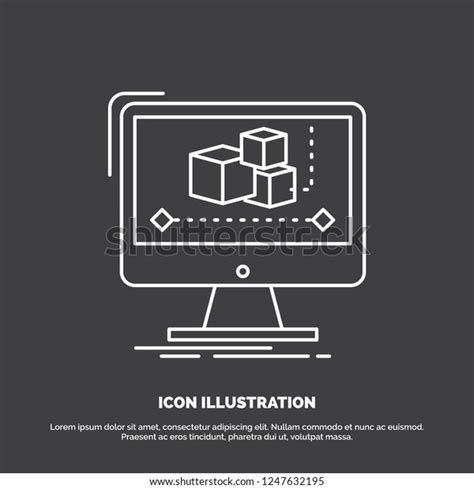Animation Computer Editor Monitor Software Icon Stock Vector Royalty Free 1247632195