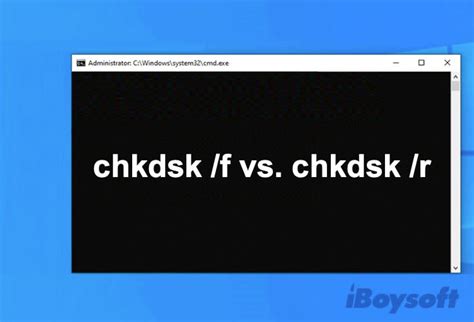 CHKDSK F Or R Which One Is Better For Disk Check Repair