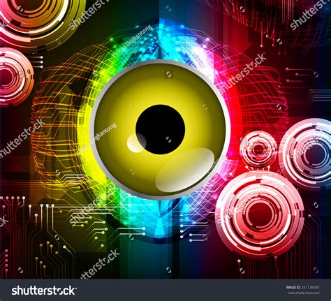 Colorful Light Abstract Technology Background Computer Stock Vector
