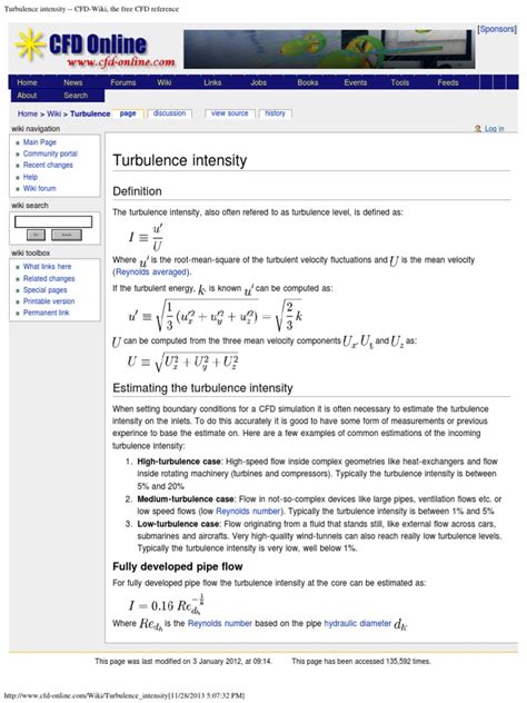 PDF Turbulence Intensity CFD Wiki The Free CFD Reference DOKUMEN TIPS