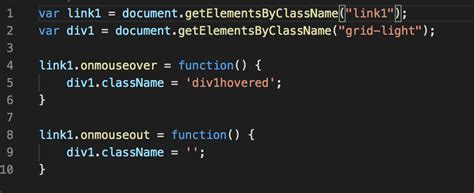 Javascript Changing Background Of A Div When Hovered Over A Link Vanilla JS Stack Overflow