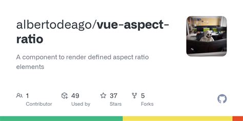 GitHub Albertodeago Vue Aspect Ratio A Component To Render Defined Aspect Ratio Elements