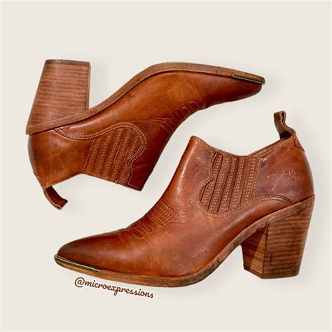 Frye Shoes Frye Faye Shootie Cognac Leather Western Southern