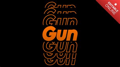 Gun Text Effect Generator