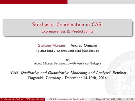 Stochastic Coordination In Cas Expressiveness And Predictability Ppt