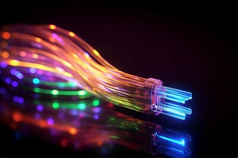 Premium AI Image A String Of Colorful Led Lights Is Lit Up In A Dark Room
