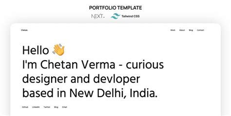 Nextjs Portfolio Templates Minimalist Creative And More