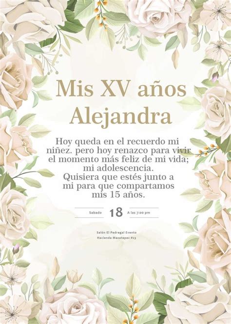 Textos Para Invitaciones De 15 Años Villalba Quince Dresses Happy
