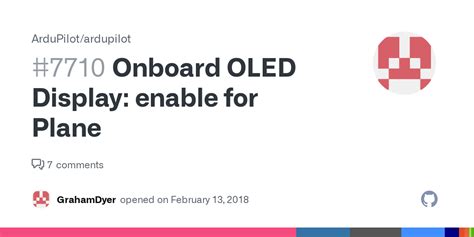 Onboard Oled Display Enable For Plane · Issue 7710 · Ardupilotardupilot · Github