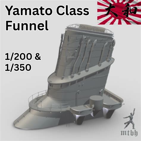 🚬 Yamato Class Battleship Main Smoke Funnel Stack 1200 And 1350