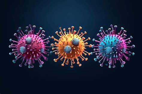 Premium AI Image Different Types Of Flu Viruses And Bacteria Colorful Illustration