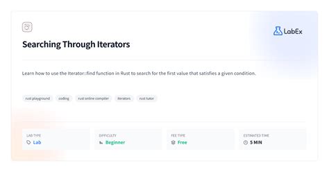 Searching Through Iterators In Rust Labex