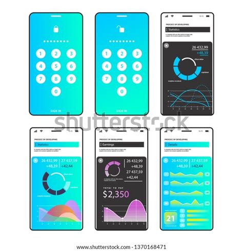 Mobile App Infographics Application Ui Ux Stock Vector Royalty Free 1370168471 Shutterstock