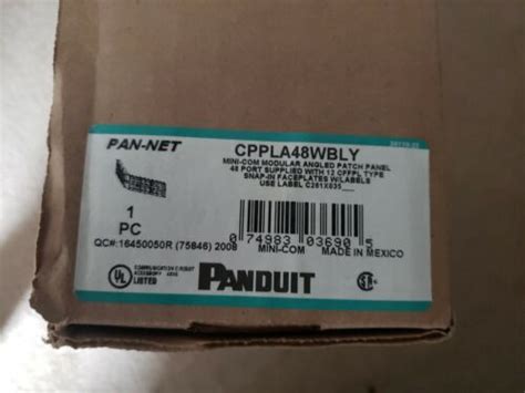 Panduit Cpp48hdwbly Mini Com® Patch Panel 48 Port 1 Ru Bl Ctokt Ebay