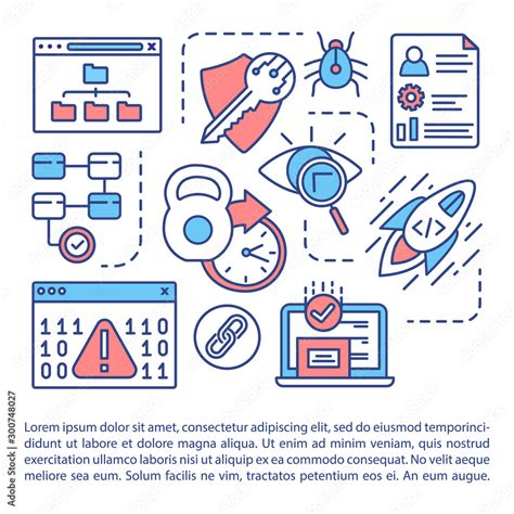 Software Usability Testing Article Page Vector Template Cyber Security Coding Bug Fixes